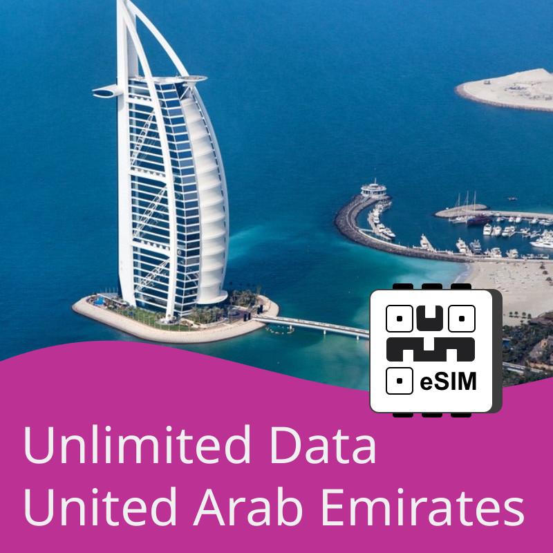 eSIM United Arab Emirates from $8 with Unlimited Data