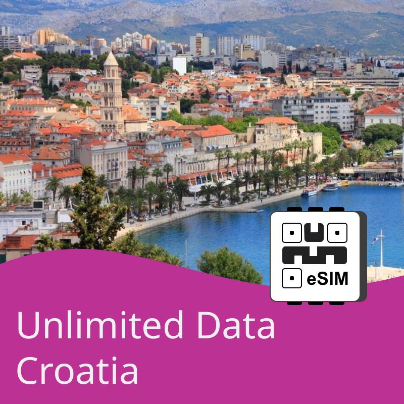 eSIM Croatia from $4.21 with Unlimited Data