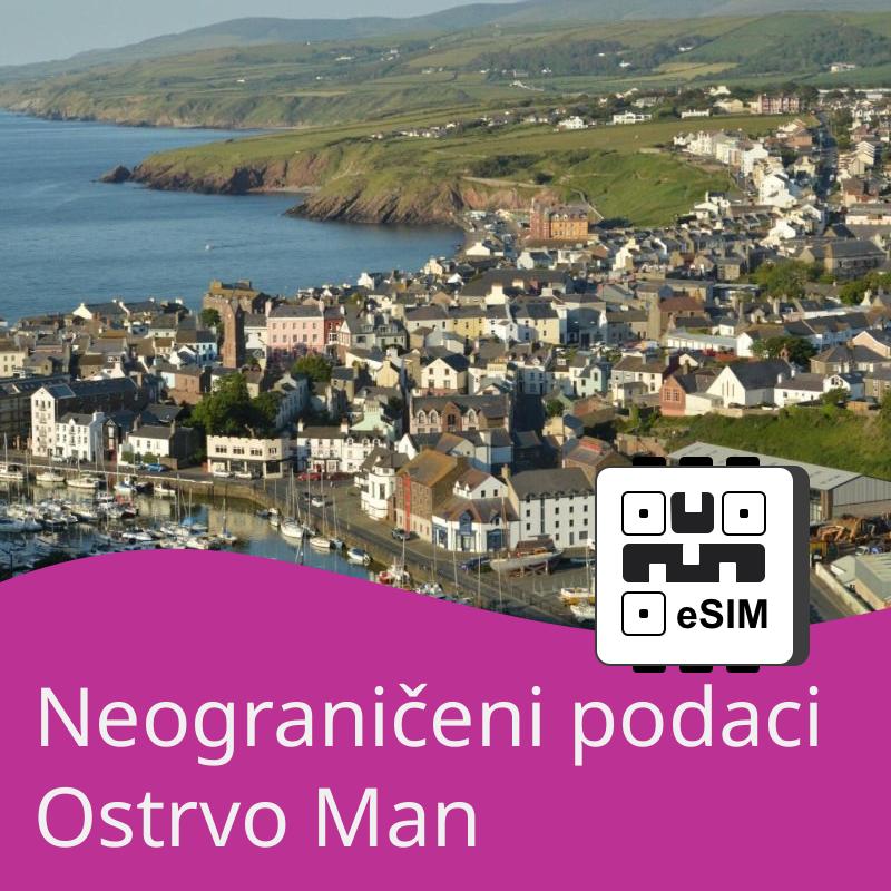 eSIM Ostrvo Man od $7.98 - Neograničeni podaci